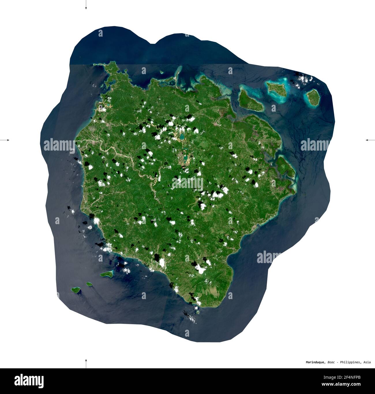 Marinduque, province of Philippines. Sentinel-2 satellite imagery ...