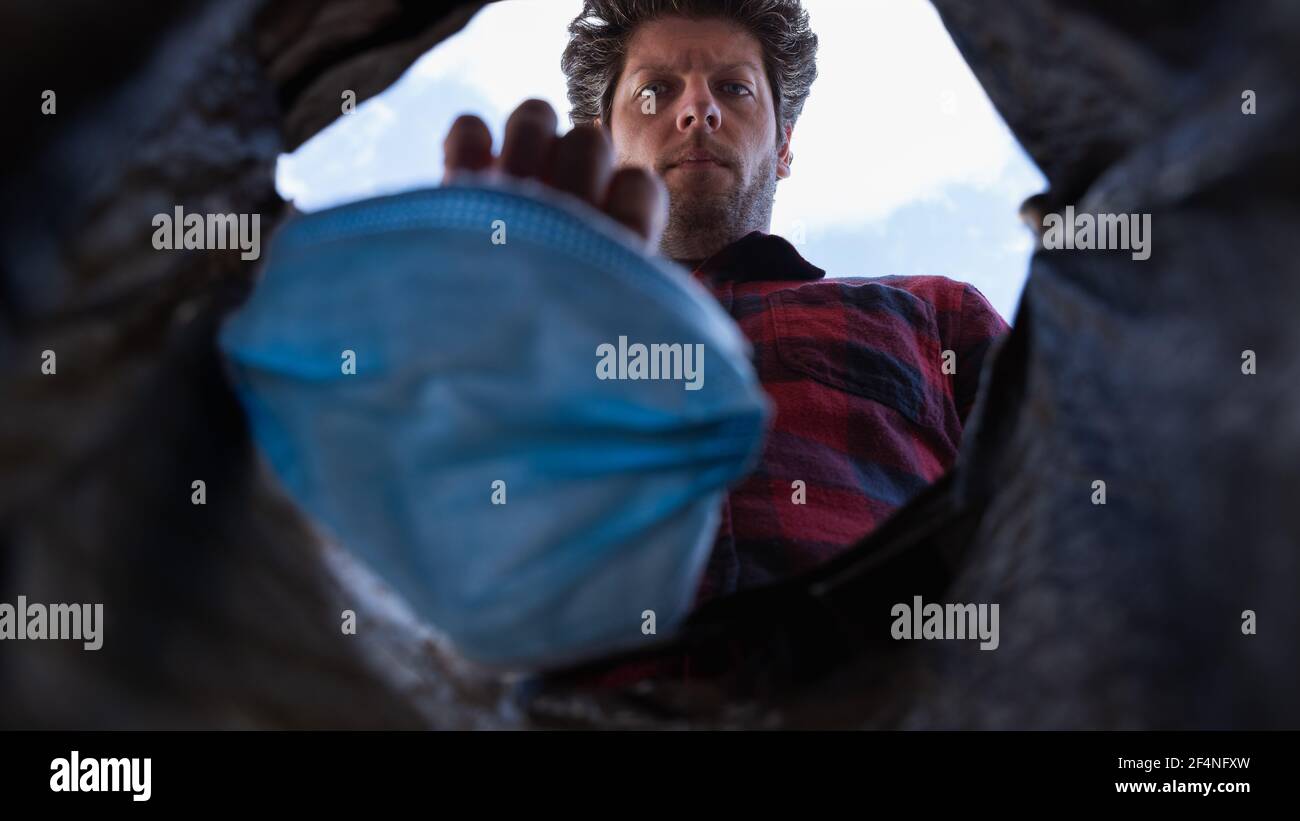 Throw away the mask hi-res stock photography and images - Alamy