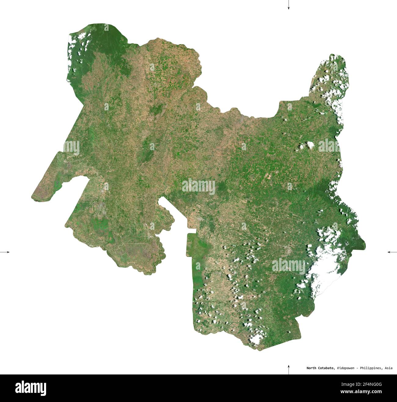North Cotabato, province of Philippines. Sentinel-2 satellite imagery ...