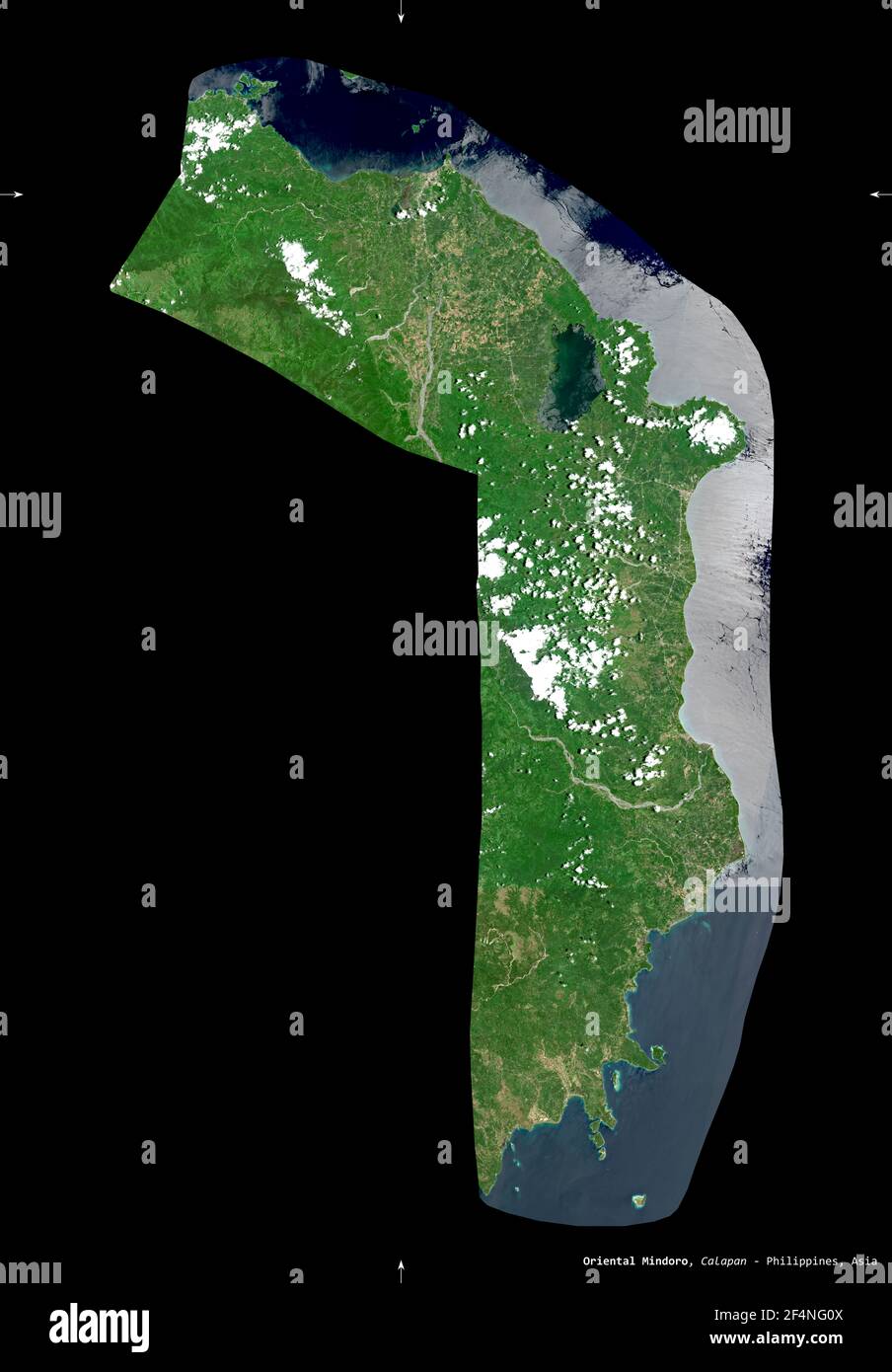 Oriental Mindoro, province of Philippines. Sentinel-2 satellite imagery ...