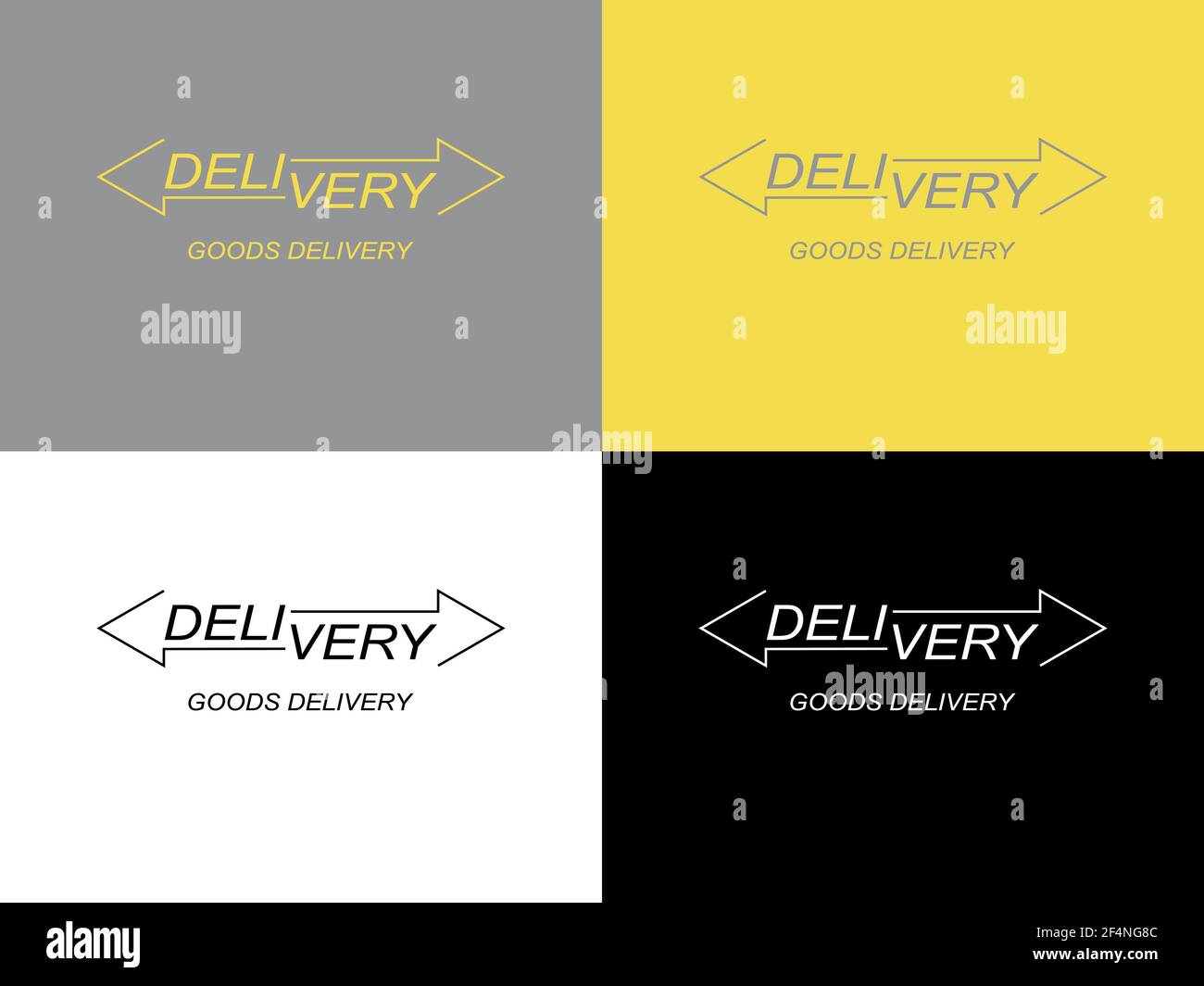 Logistics company logo design options. Arrow icon. Delivery service ...