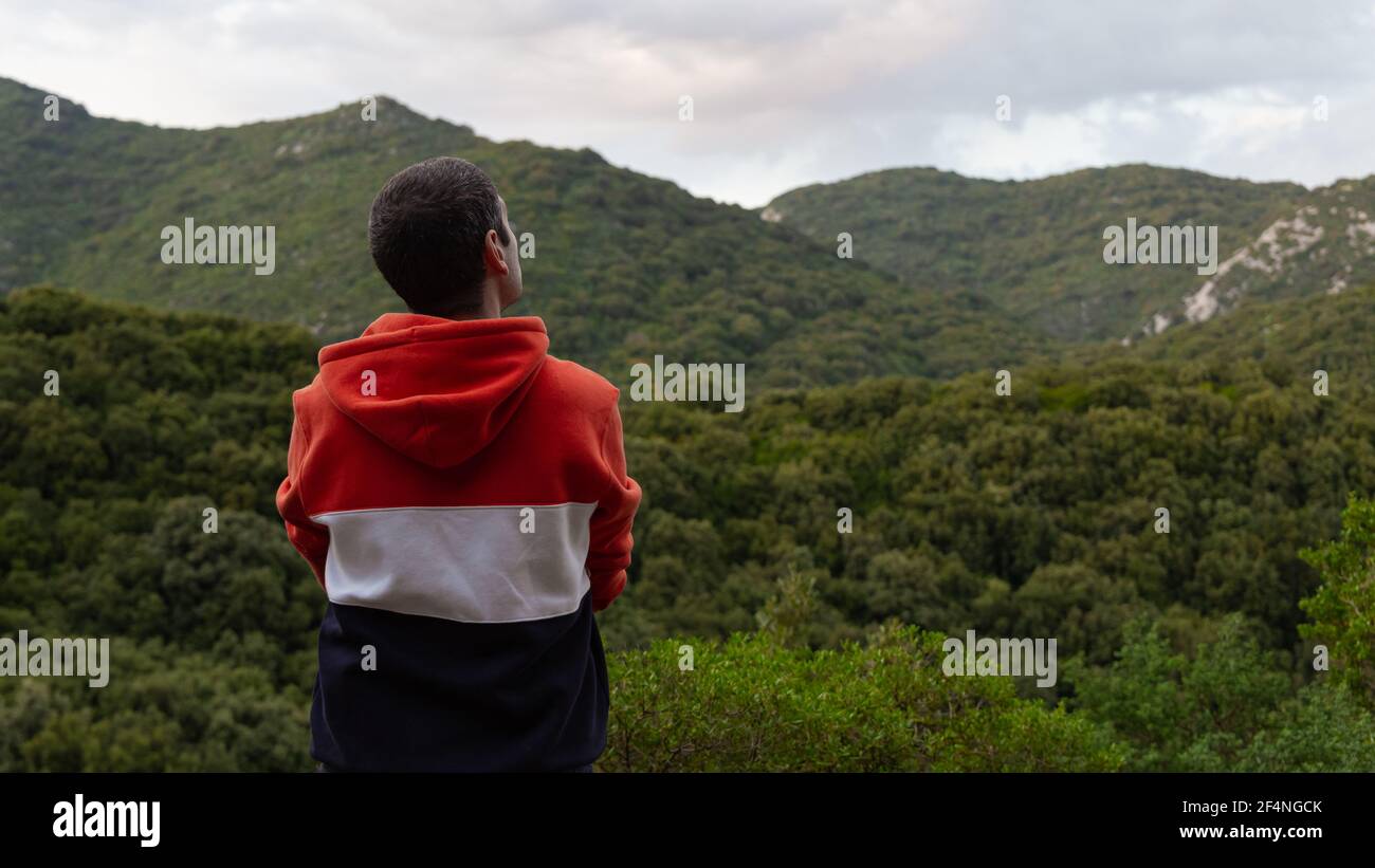 Half back view hi-res stock photography and images - Alamy