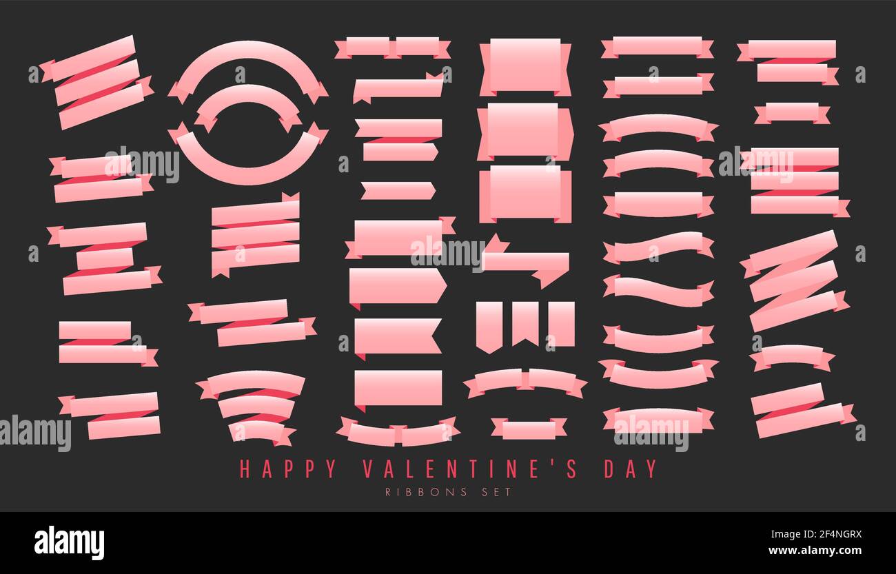 Luxury tape or ribbon set isolated grey background. Vector Illustration ...