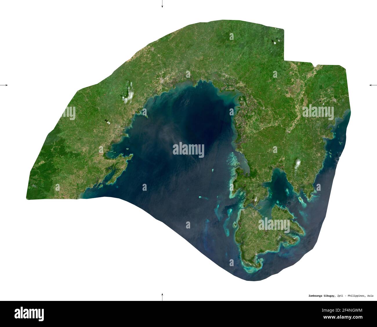 Zamboanga Sibugay, province of Philippines. Sentinel-2 satellite ...