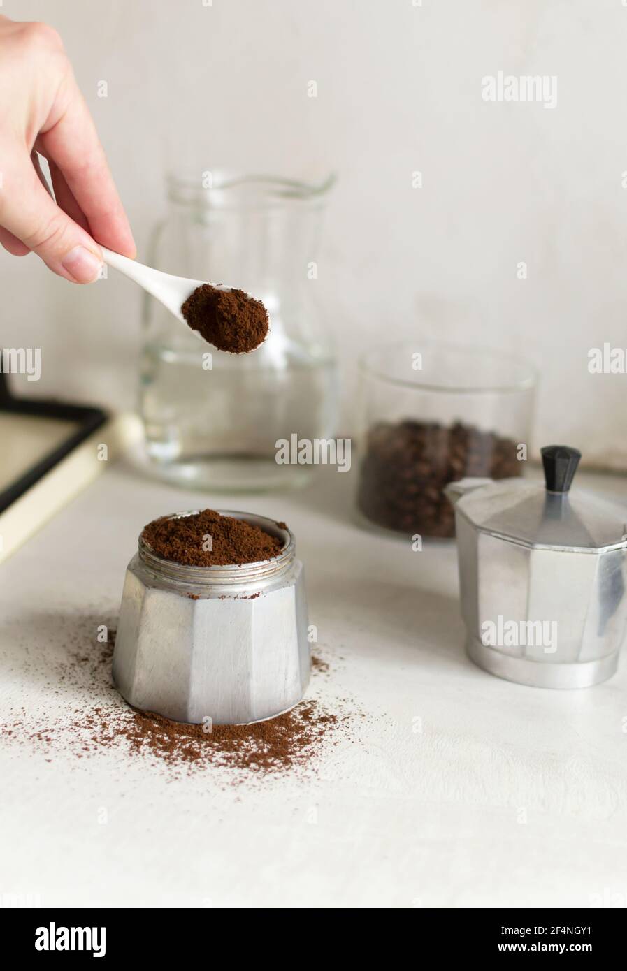 Coffee making process hi-res stock photography and images - Alamy