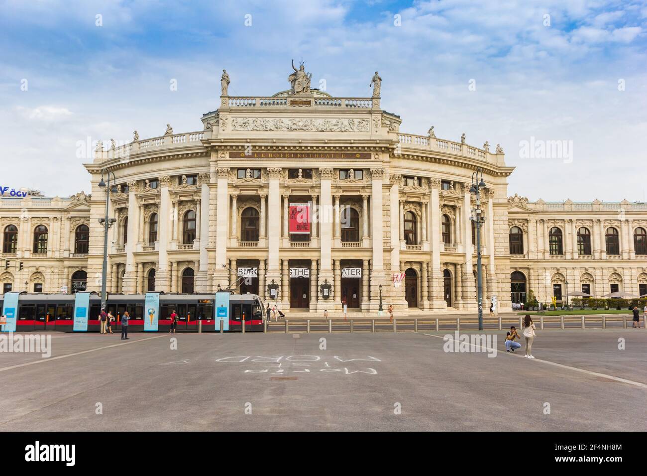 Theater building on the Rathausplatz square in Vienna, Austria Stock ...