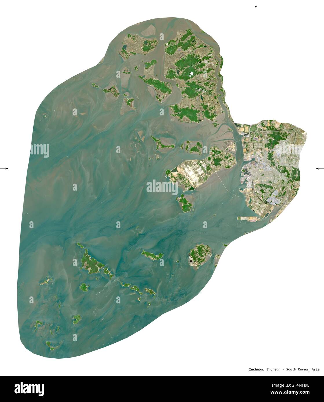 Map of incheon Cut Out Stock Images & Pictures - Alamy