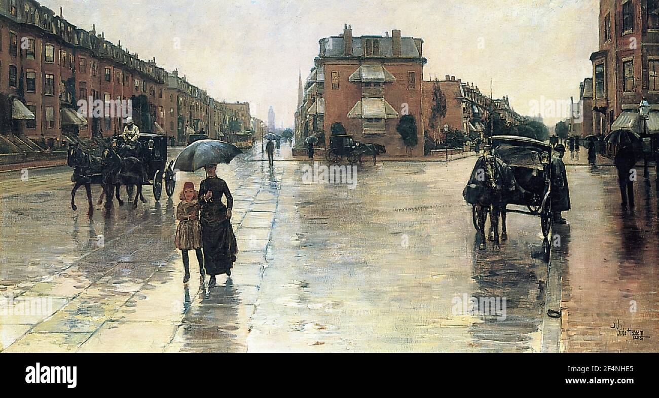Frederick childe hassam rainy hi-res stock photography and images - Alamy
