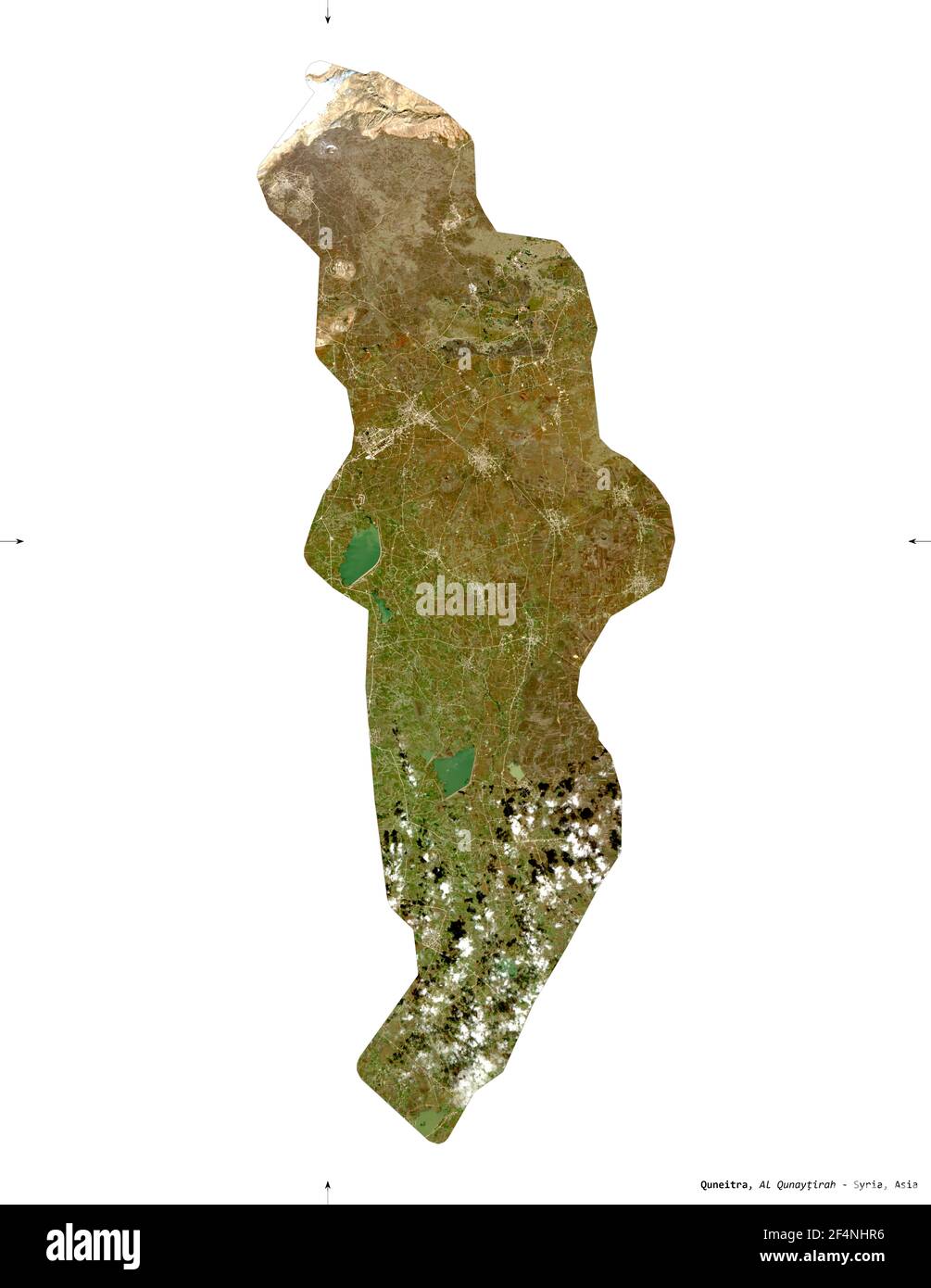 Quneitra, province of Syria. Sentinel-2 satellite imagery. Shape ...