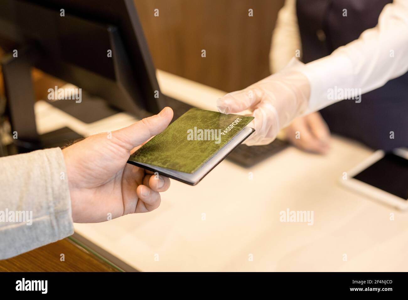 Computer telephone desk office hotel hi-res stock photography and ...