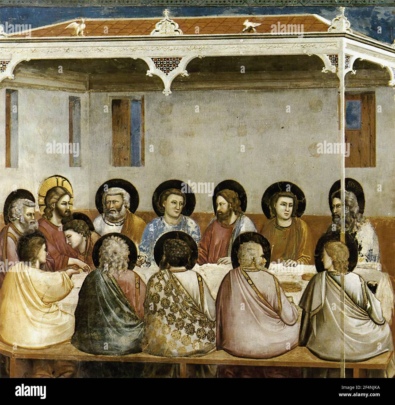 Giotto di Bondone - Last Supper C 1306 Stock Photo - Alamy