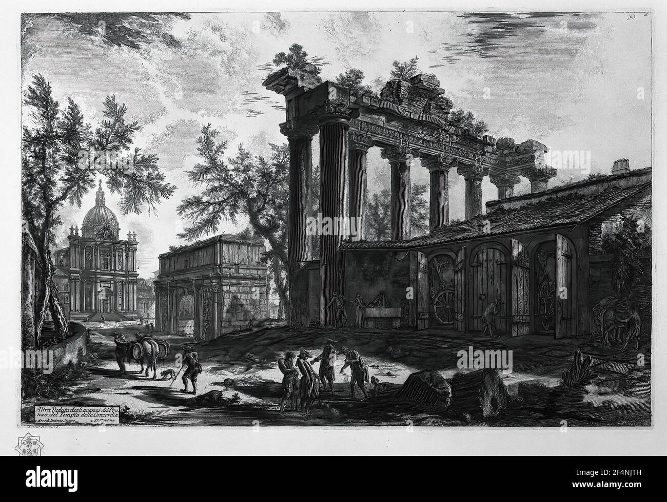 Giovanni Battista Piranesi - Another View Ruins Pronaos Temple Concord ...