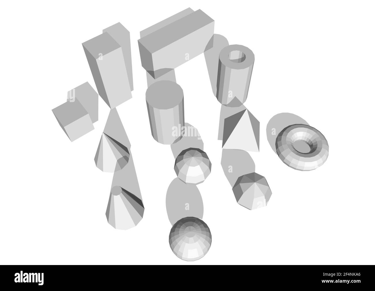 Basic geometry shapes isolated on white background Stock Vector Image ...