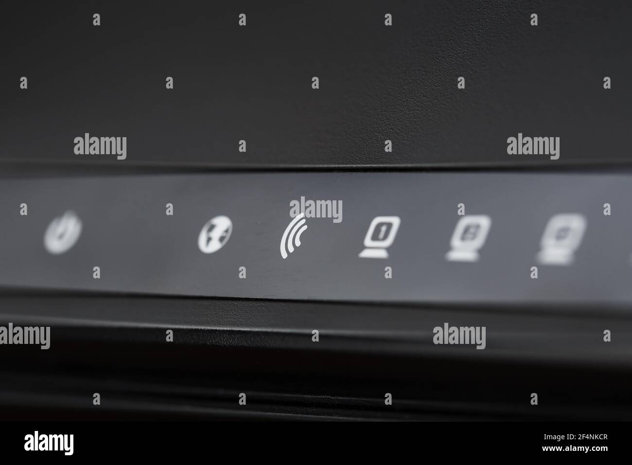 Wi-Fi router indication icons for macro control. Network icons DSL ...