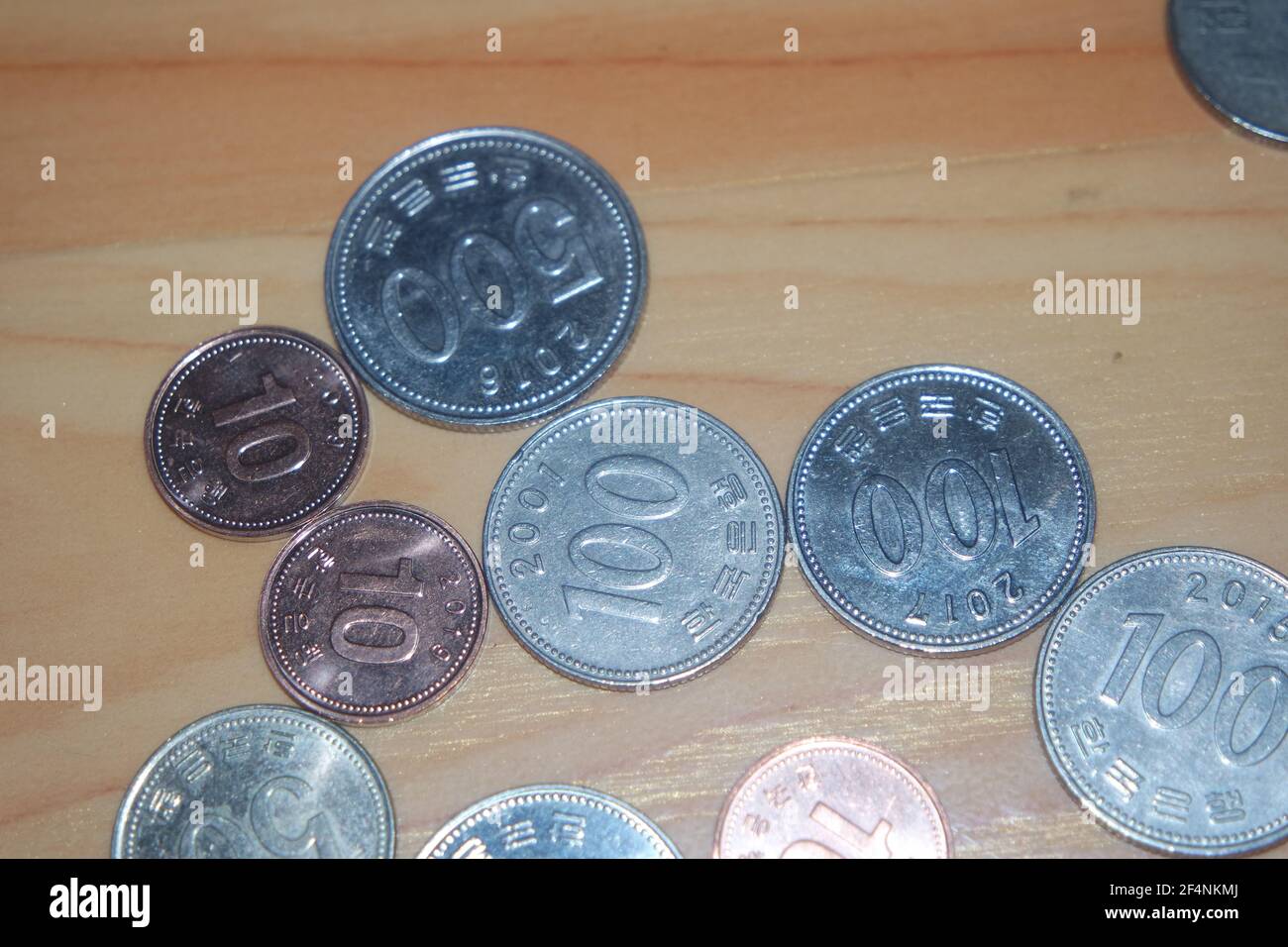 Korean won coins hi-res stock photography and images - Alamy