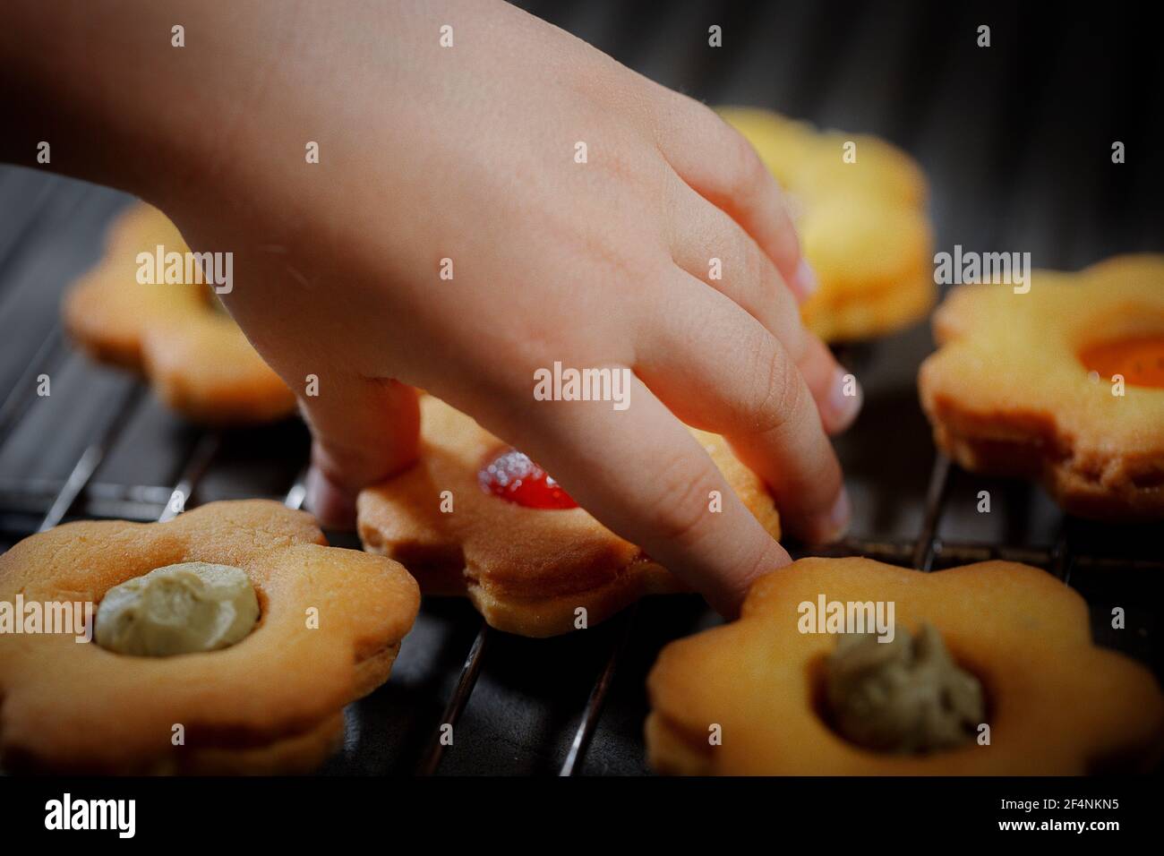Child stealing cookie hi-res stock photography and images - Alamy