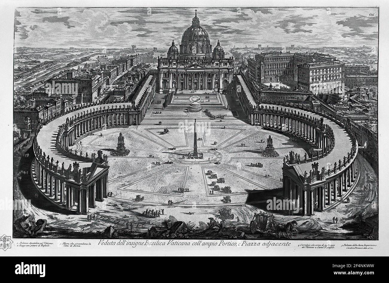 Giovanni Battista Piranesi - Map Rome Campus Martius with Relevant ...