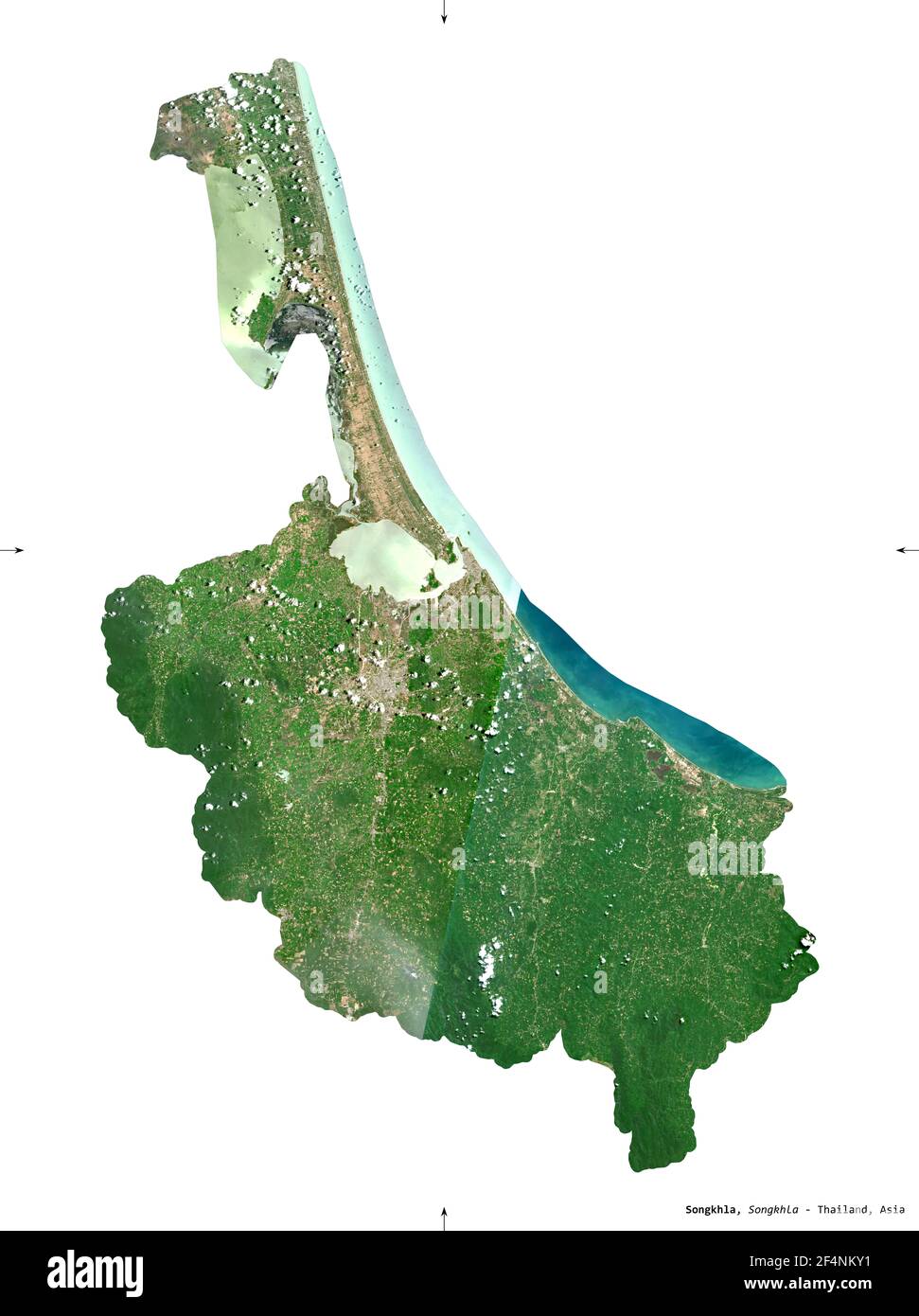 Songkhla outline map Cut Out Stock Images & Pictures - Alamy