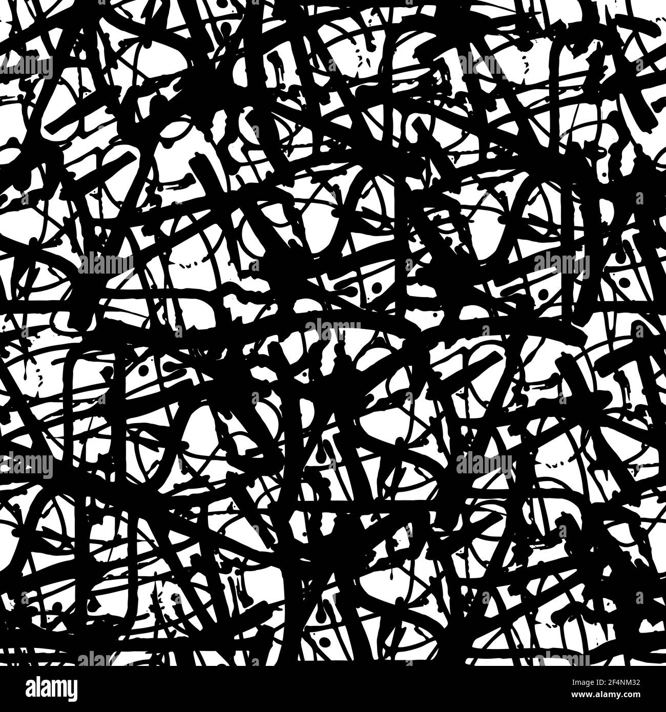 Vector graffiti seamless pattern with abstract tags, letters without ...