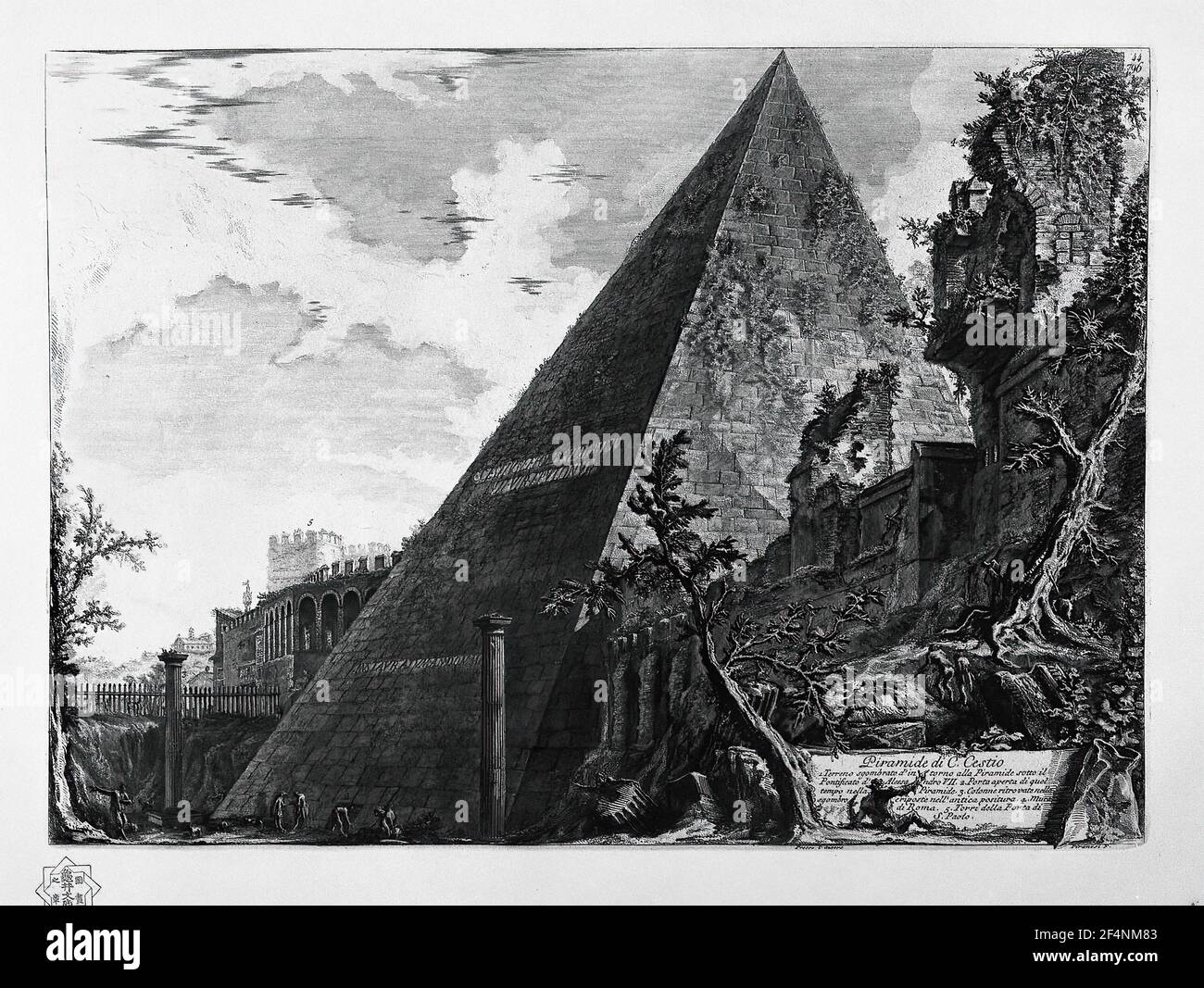 Giovanni Battista Piranesi - Pyramid Caius Cestius Stock Photo - Alamy