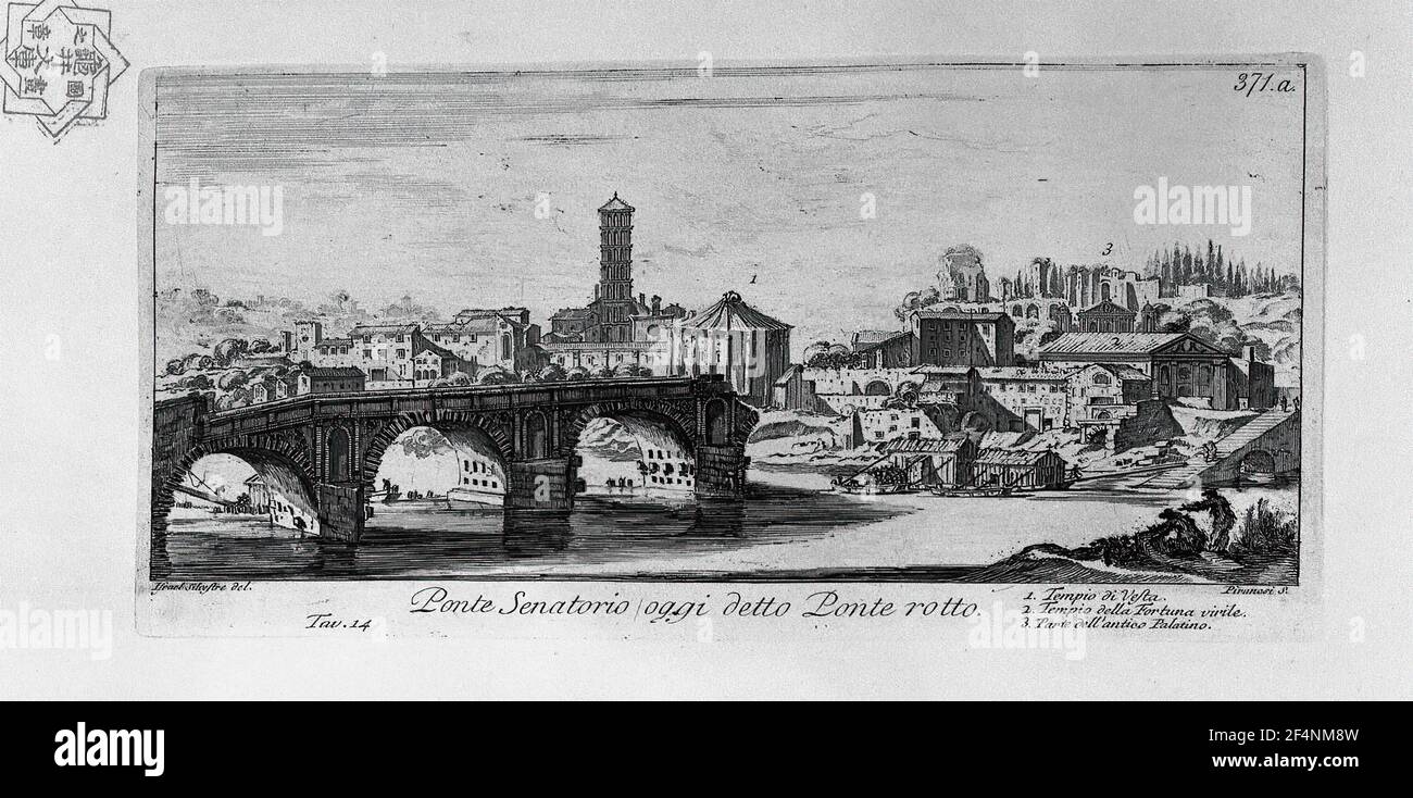 Giovanni Battista Piranesi - Remains Temple Jupiter Stator Stock Photo ...