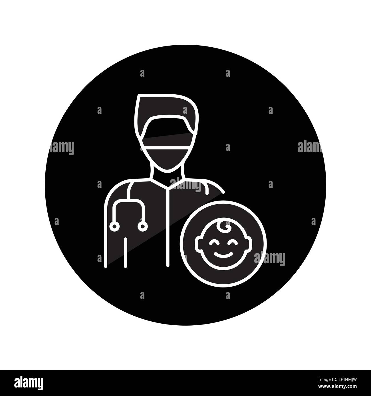 Children therapist color line icon. Subject matter expert. Pictogram ...