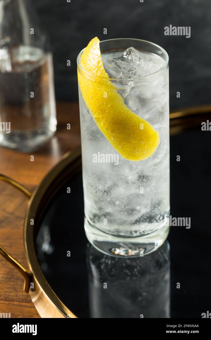 Refreshing Boozy Vodka Soda Cocktail with a Lemon Slice Stock Photo - Alamy