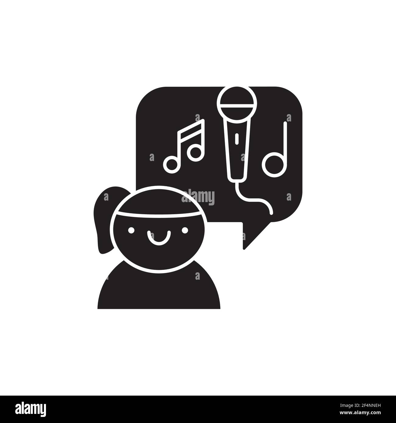 Singing school color line icon. Pictogram for web page, mobile app ...