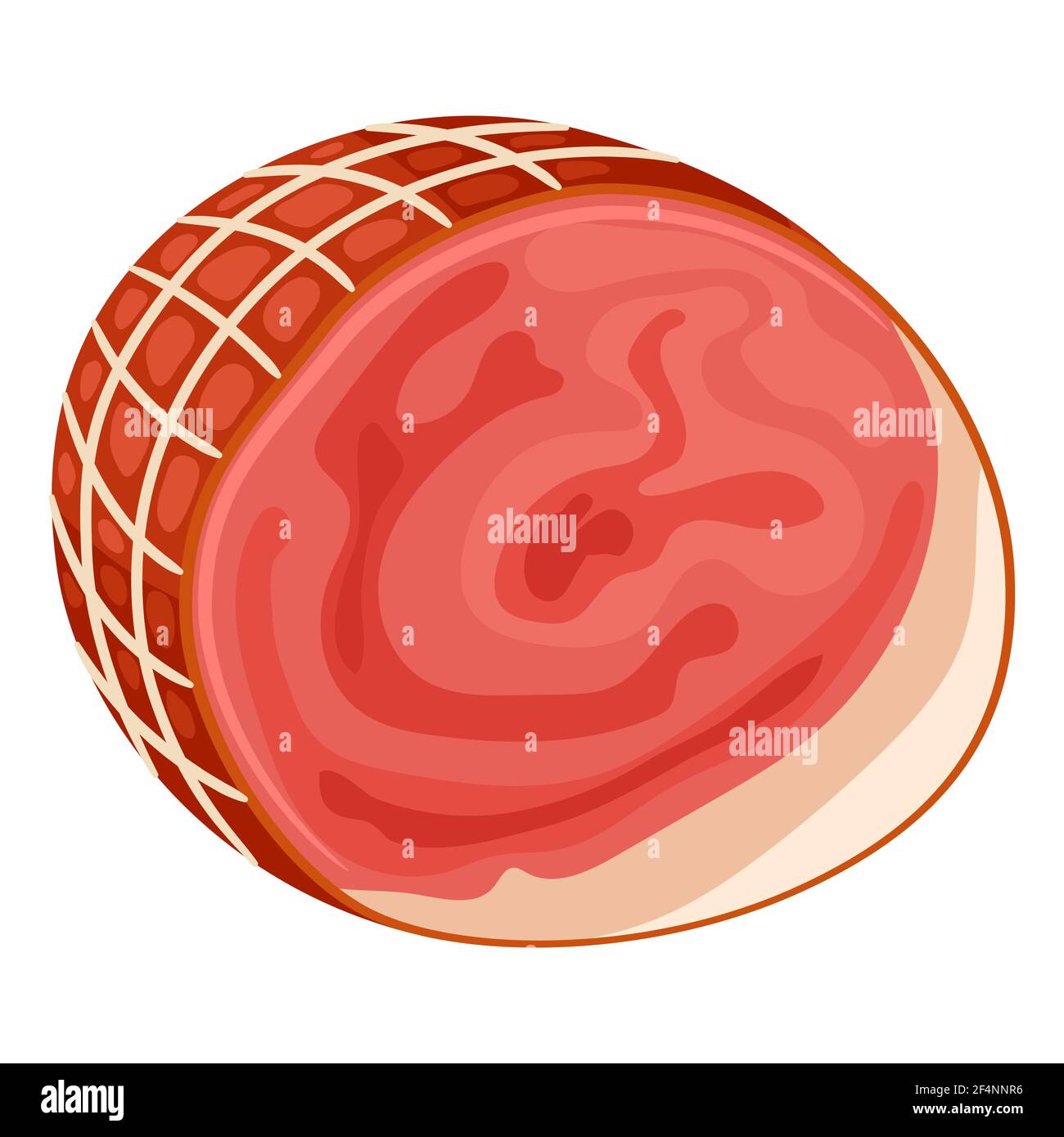 Illustration of ham. Icon or image for butcher shops and industries ...