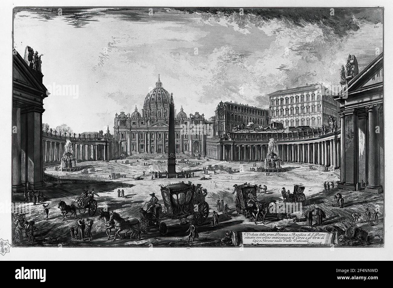Giovanni Battista Piranesi - View Basilic St Peters Square Vatican ...