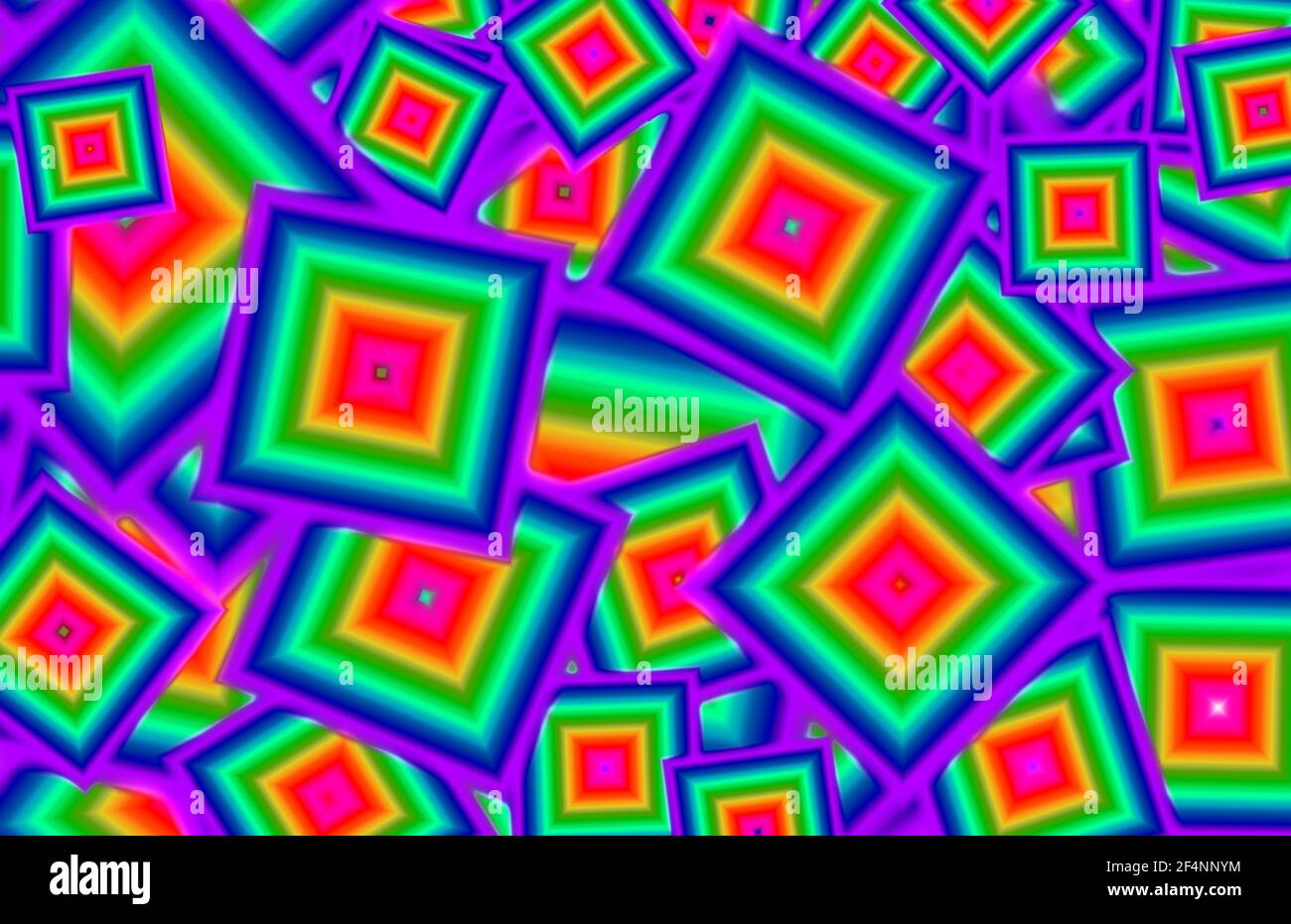 Colorful geometric chaotic square frame pattern for abstract background ...