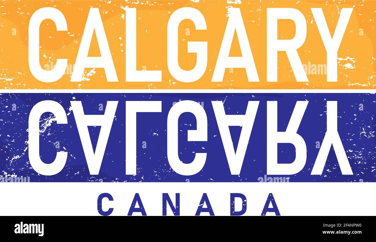 Calgary vector lettering logo design element t-shirt design Stock ...