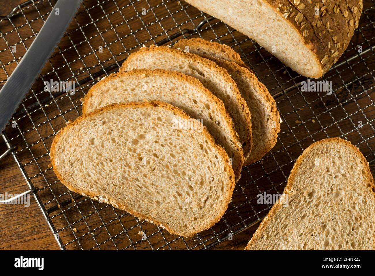 Homemade Organic Whole Wheat Sliced Bread Ready to Eat Stock Photo - Alamy
