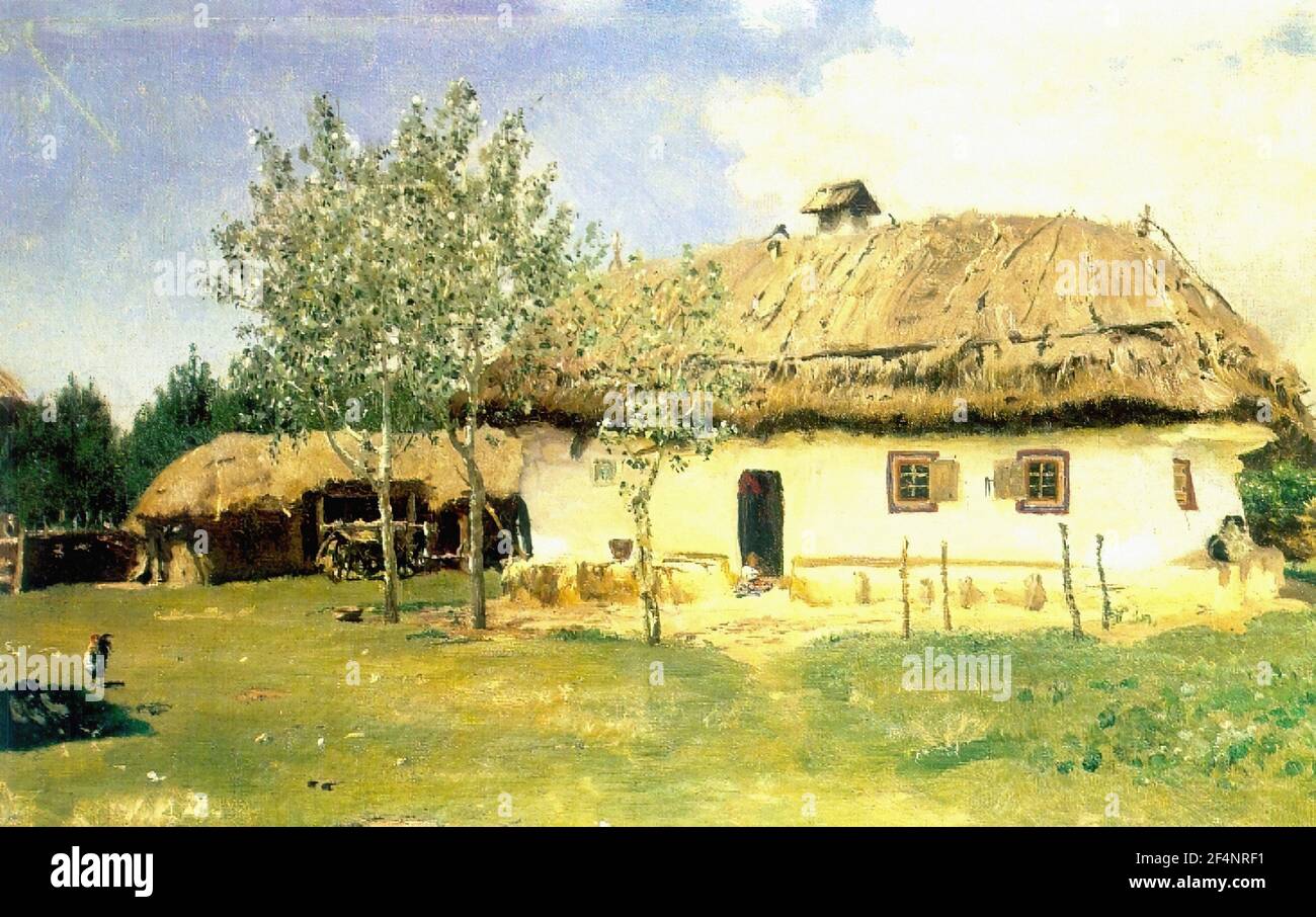 Ilya Repin - Ukrainian Peasant House 1880 Stock Photo - Alamy