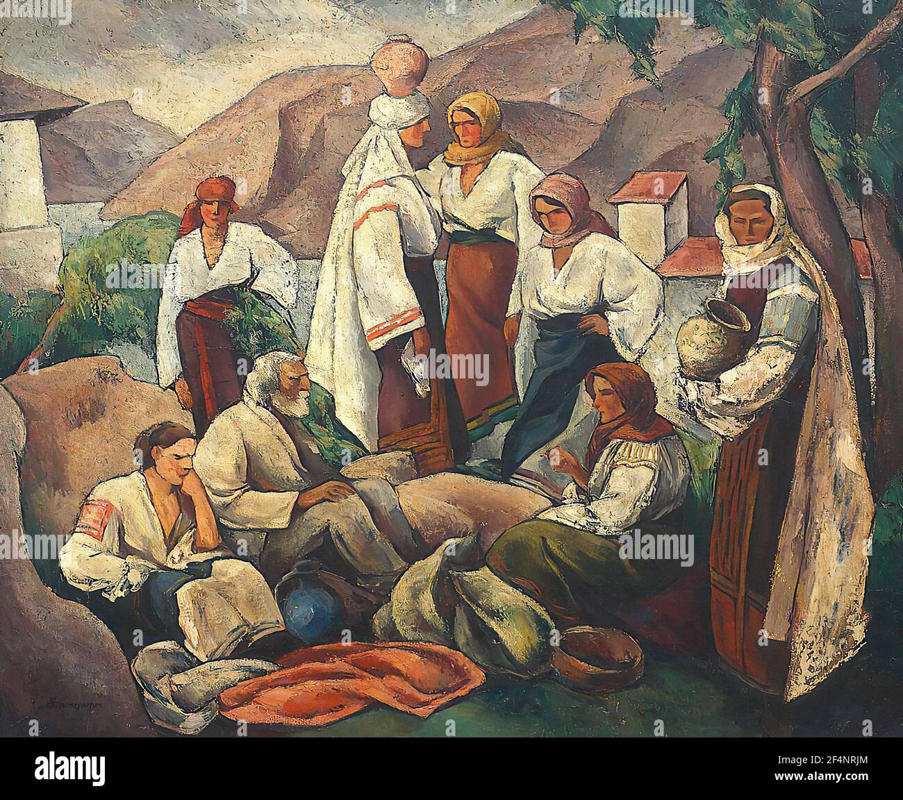 Ion Theodorescu-Sion - Composition with Romanian Motifs 1924 Stock Photo - Alamy