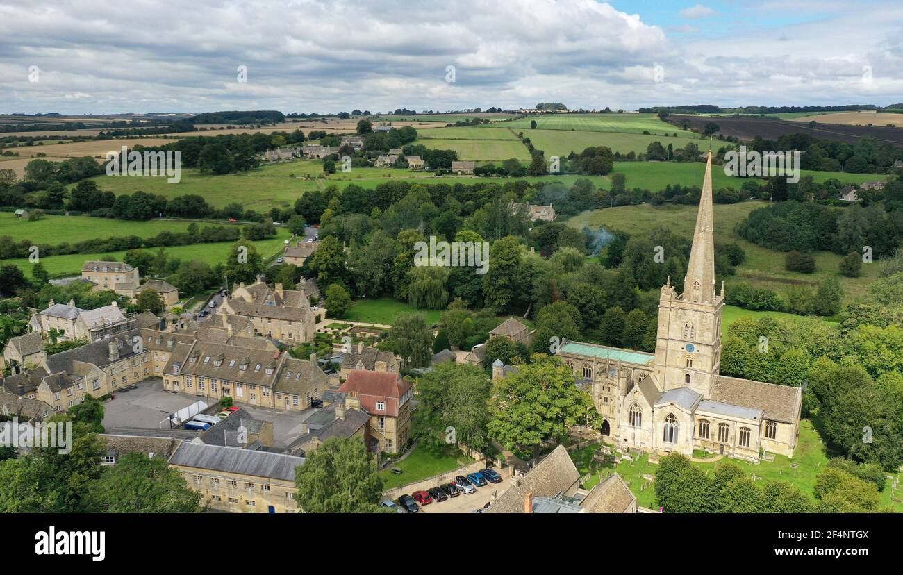 Rural britain village aerial hi-res stock photography and images - Alamy