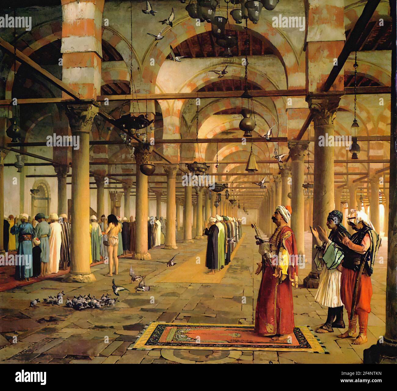 Jean-Léon Gérôme - Public Prayer Mosque Amr Cairo 1870 Stock Photo - Alamy