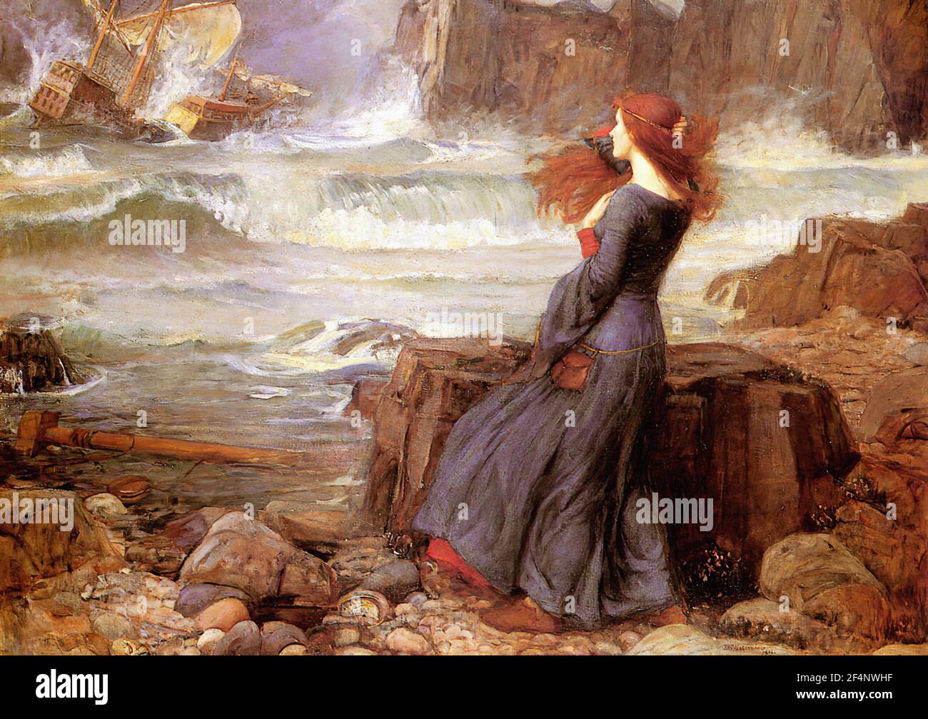 John William Waterhouse - Miranda Tempest 1916 Stock Photo - Alamy