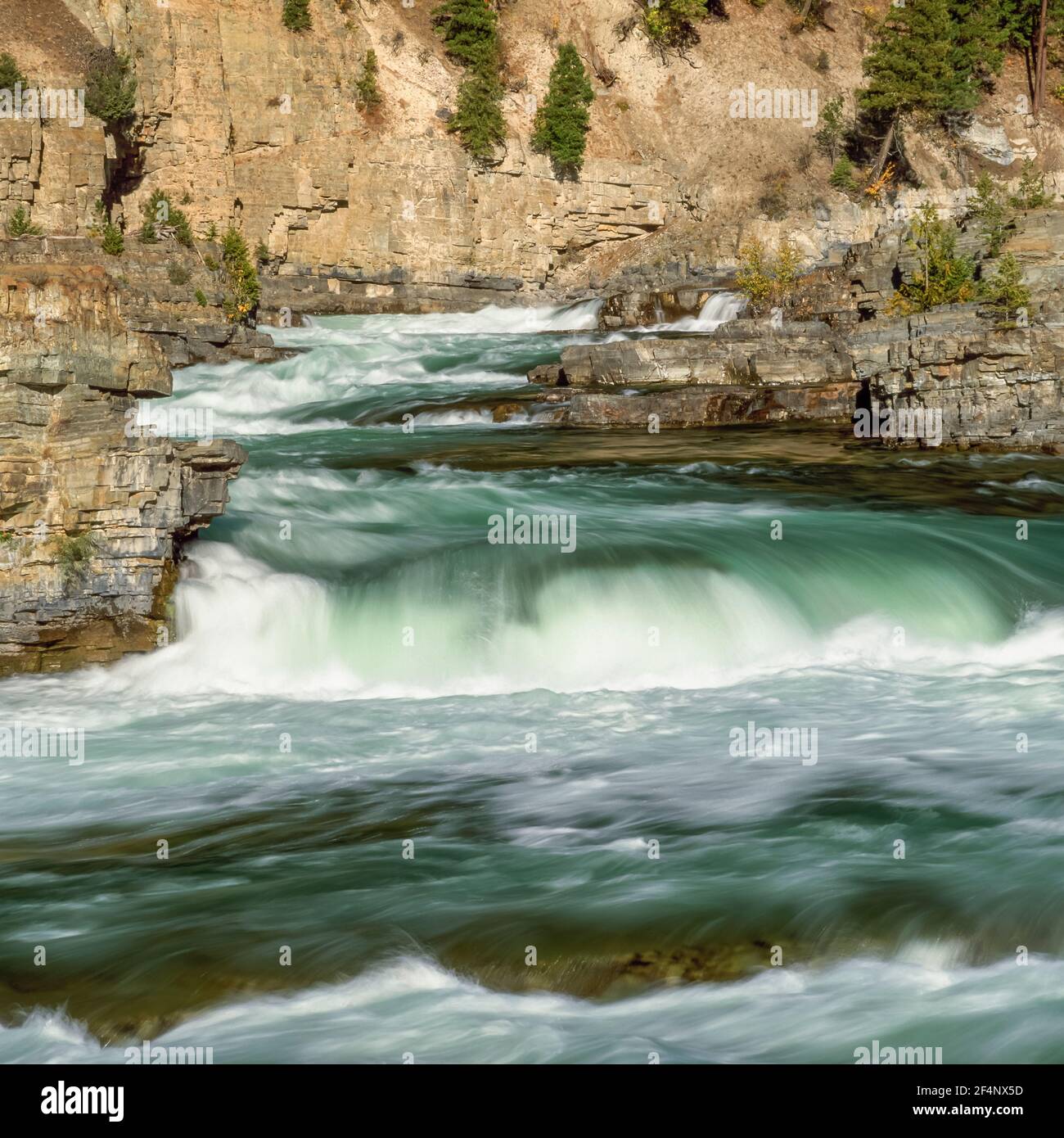 cascades on the kootenai river below kootenai falls near troy, montana ...