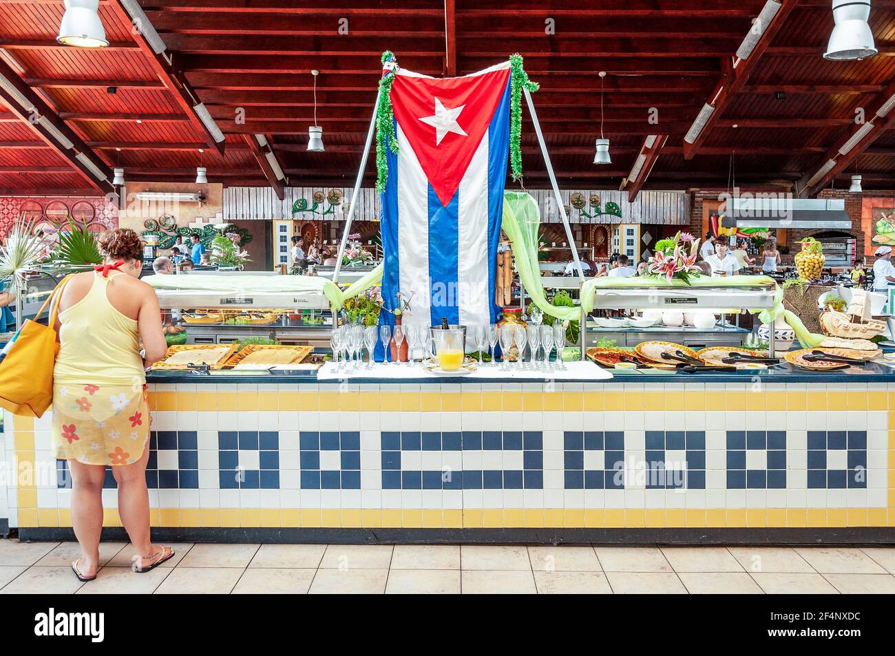 Buffet restaurant in a Cayo Santa Maria resort, Cuba Stock Photo - Alamy