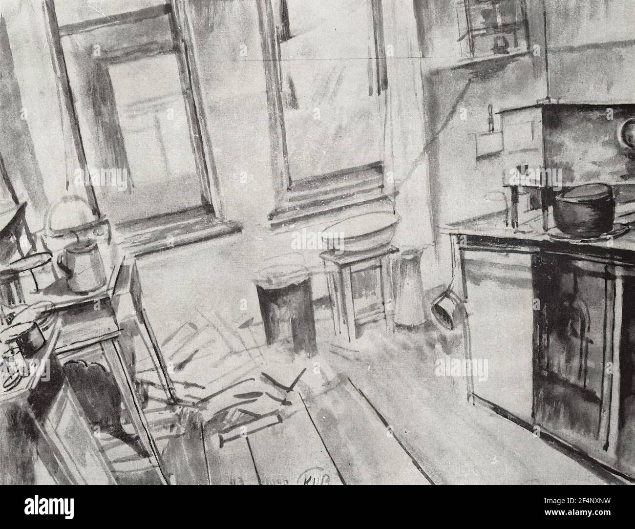 Kuzma Petrov-Vodkin - Kitchen 1922 Stock Photo - Alamy