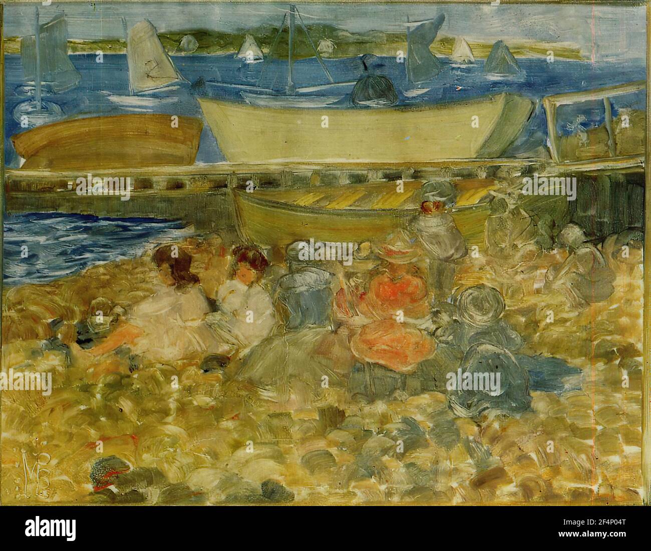 Maurice Prendergast - Shipyard Children Playing C 1902 Stock Photo - Alamy