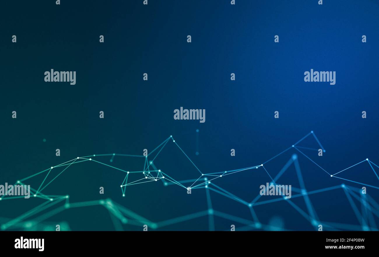 Clear background abstract geometric plexus background the wave blue and green with triangular ...