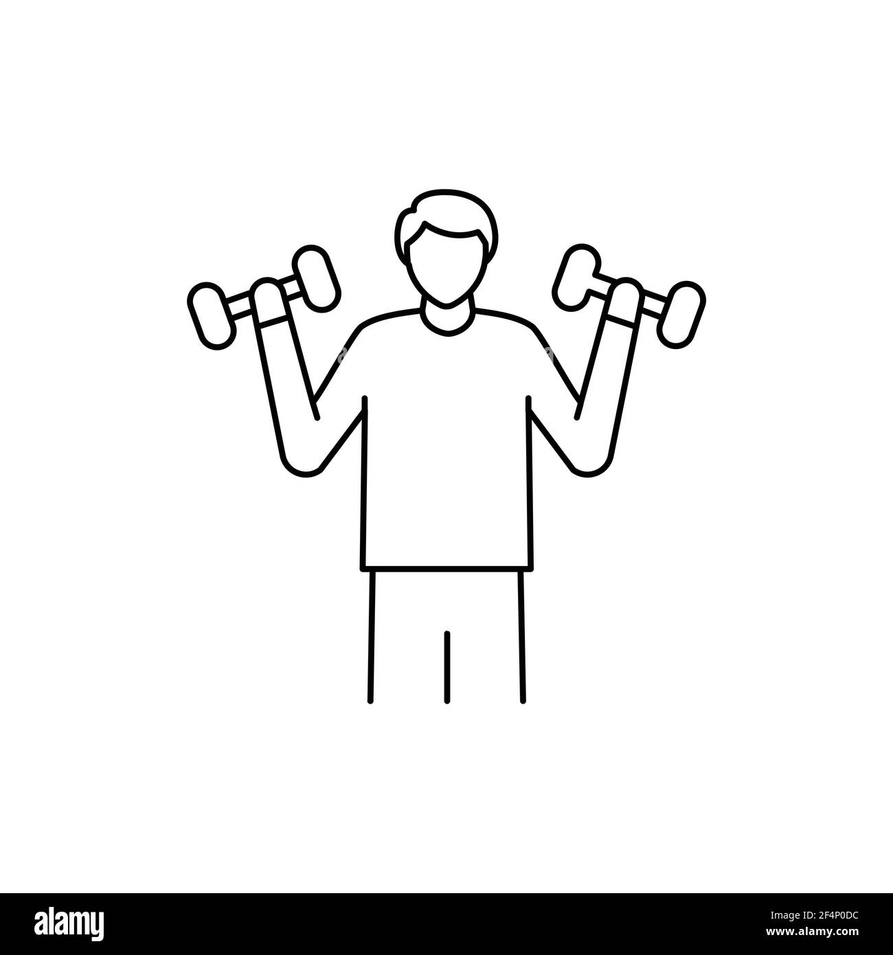 Dumbbells doodle drawing hi-res stock photography and images - Alamy