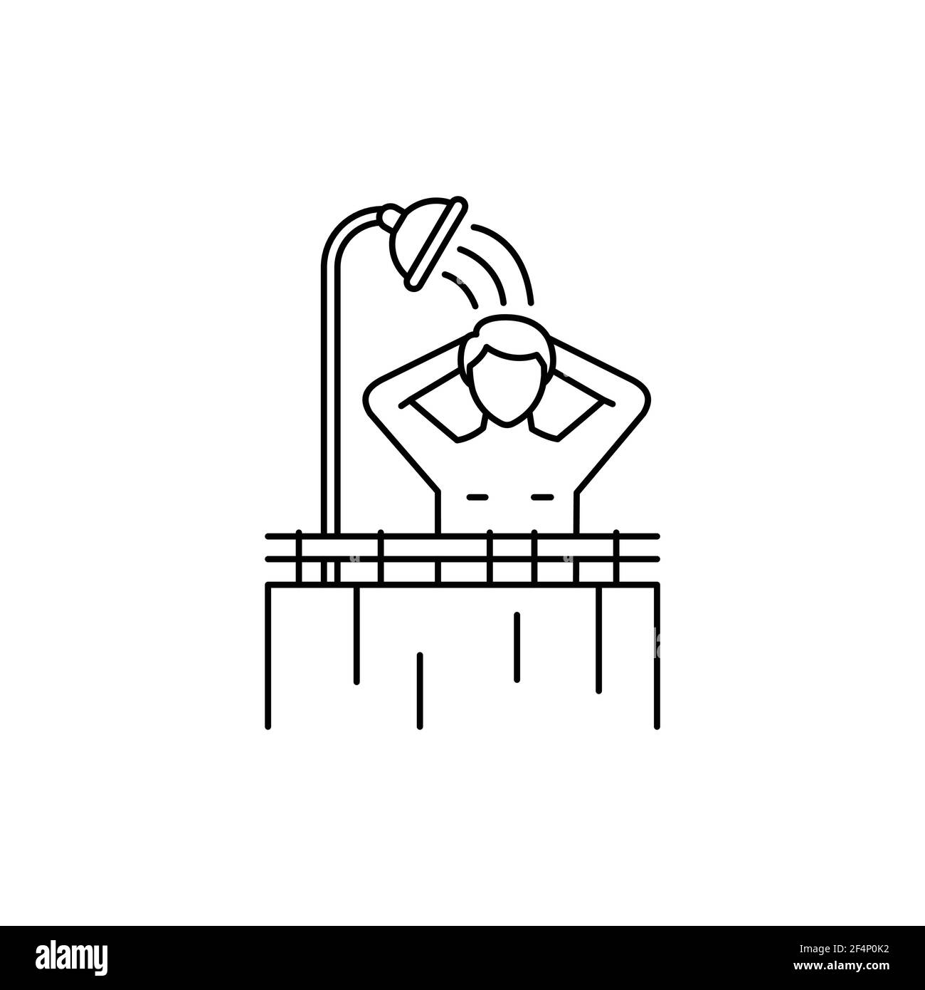 Take shower color line icon. Pictogram for web page, mobile app, promo ...