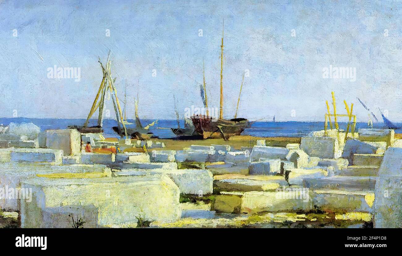 Nikolai Ge - Loading Marble 1868 Stock Photo - Alamy