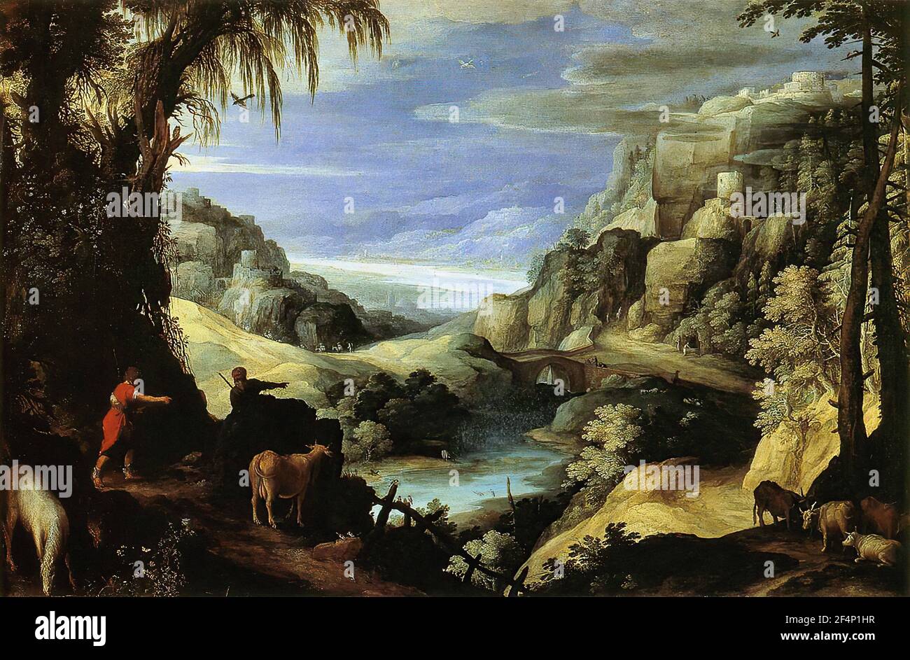 Paul Bril - Landscape with Mercury Argus 1606 Stock Photo - Alamy