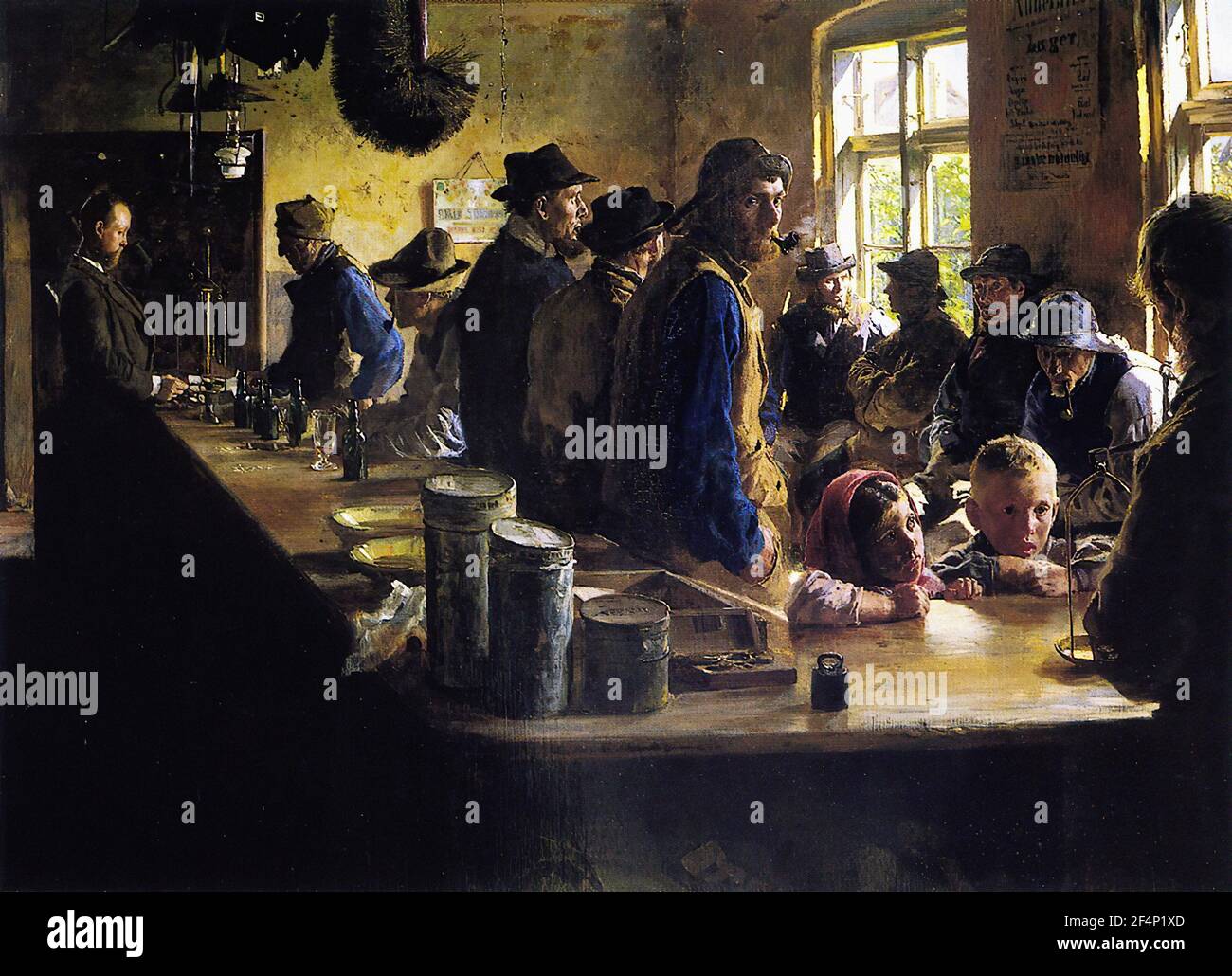 Peder Severin Krøye - in Store During Pause Fishing 1882 Stock Photo ...