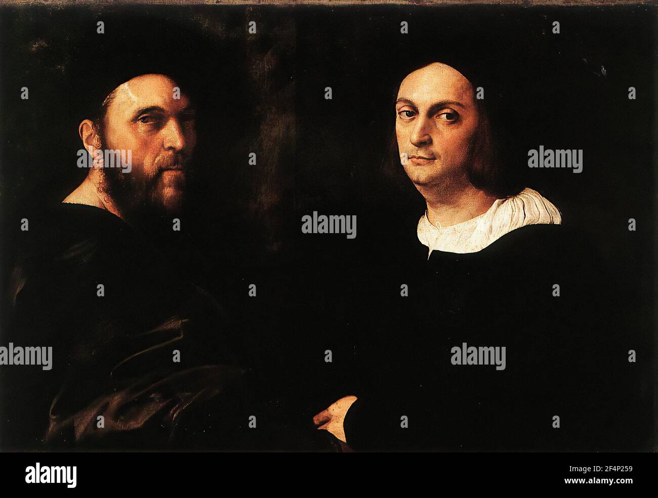 Raffaello Sanzio da Urbino - Raphael - Double Portrait 1516 Stock Photo ...