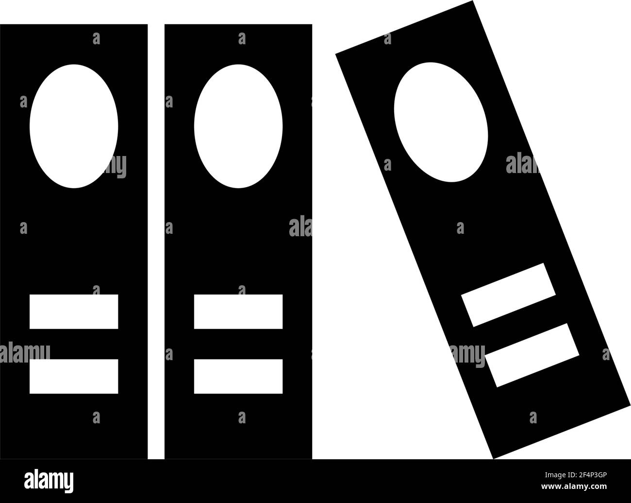Organize Office Folders, Stack Books. Flat Vector Icon illustration ...